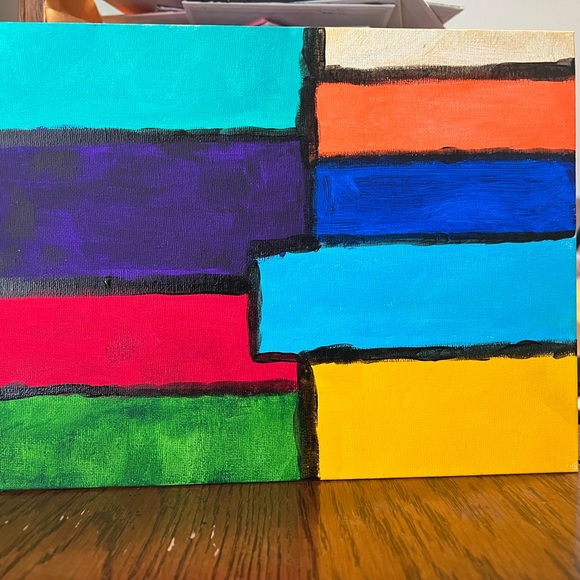 Art | Custom Made Child Life Therapy Art Acrylic Paint 8x1 | Poshmark